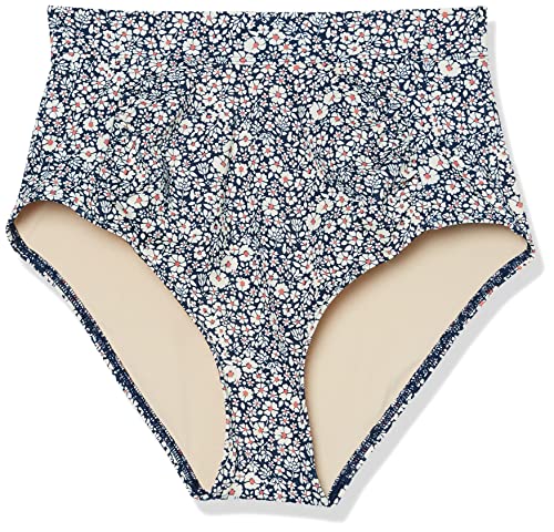 Amazon Essentials Women's High-Waist Bikini Bottoms, Ditsy Floral, Large