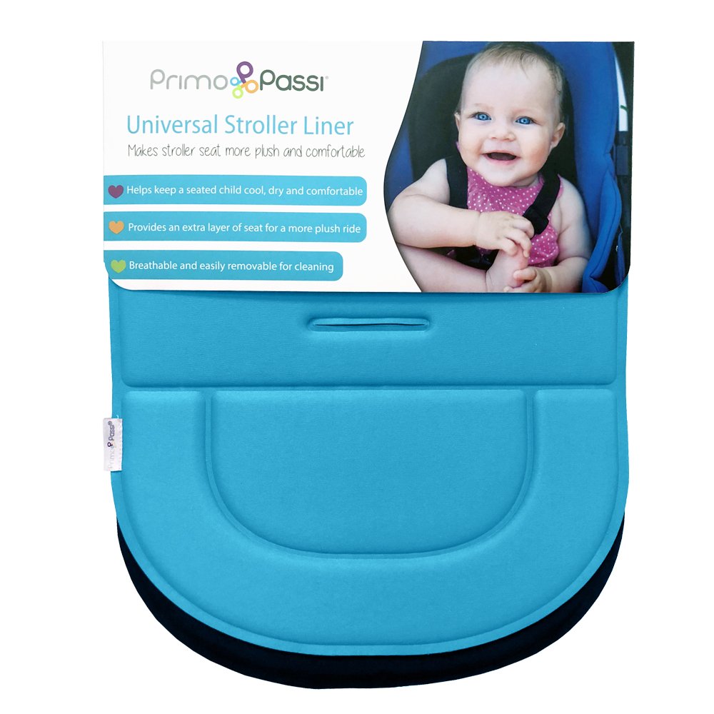 Primo Passi - Universal Stroller Liner | Stroller Liner, Stroller Seat Cover, Adds Comfort, Stroller Seat Protection, Universal Fit (Blue)
