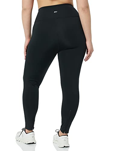 Amazon Essentials Women's Everyday Fitness 7/8 Zipped Legging (Available in Plus Size), Black, 2X