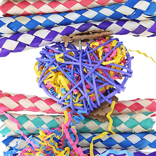 Bonka Bird Toys 1730 Foraging Heart Forage Shredding Natural Parrot Quaker Parrotlet Cockatoo Finch