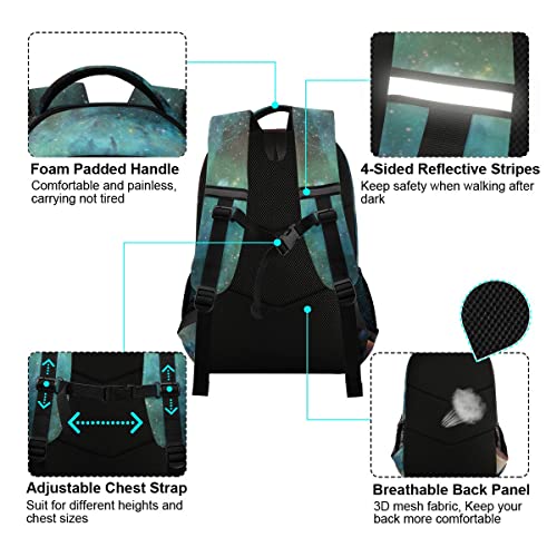 ALAZA Space Galaxy Black Hole Backpack Purse for Women Men Personalized Laptop Notebook Tablet School Bag Stylish Casual Daypack, 13 14 15.6 inch