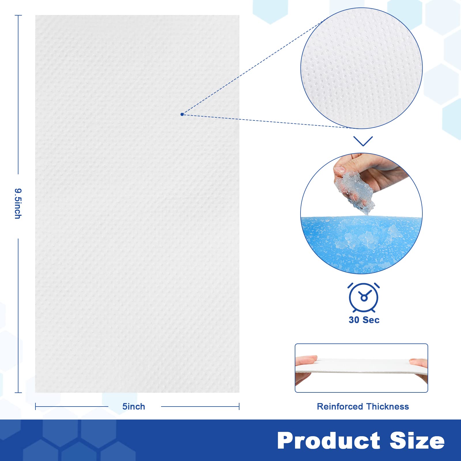 90 Pcs Commode Absorbent Pads for Bedside Toilet Chair Bucket, Commode Liners Pads, Disposable Bedside Commode Pads with Absorbent Gel, Portable Toilet Pads for Medical Care