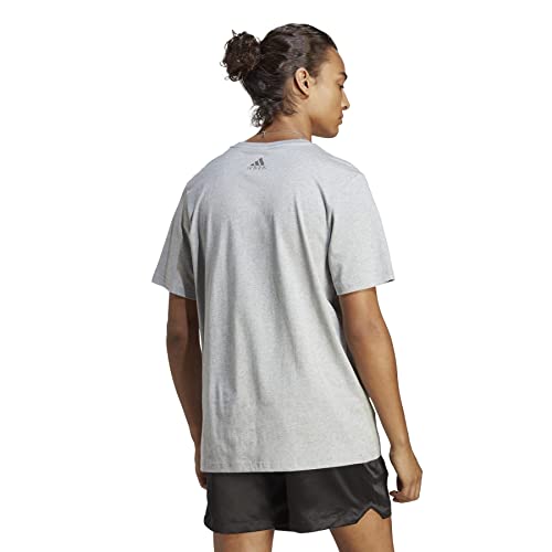 adidas Men's Essentials Single Jersey 3-Stripes T-Shirt, Medium Grey Heather, XX-Large