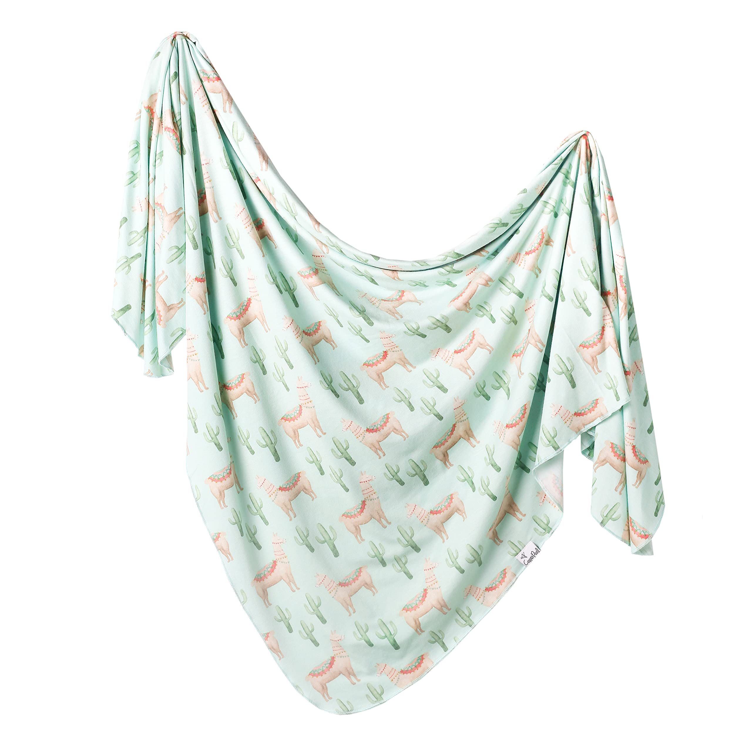 Large Premium Knit Baby Swaddle Receiving Blanket "Cusco" by Copper Pearl