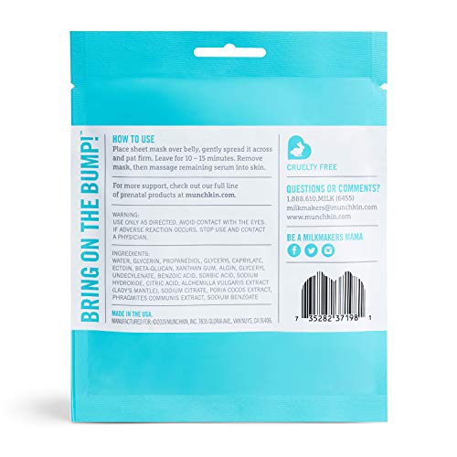 Munchkin® Milkmakers® Belly Mask for Pregnancy Skin Care & Stretch Marks, 1 Sheet Mask, 1.0 Count