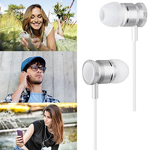 DaKuan 3 Packs Earbud Headphones with Remote & Microphone, in Ear Earphone Stereo Sound Tangle Free for Smartphones, Laptops, Gaming, Fits All 3.5mm Interface Device with Type-C Adapter
