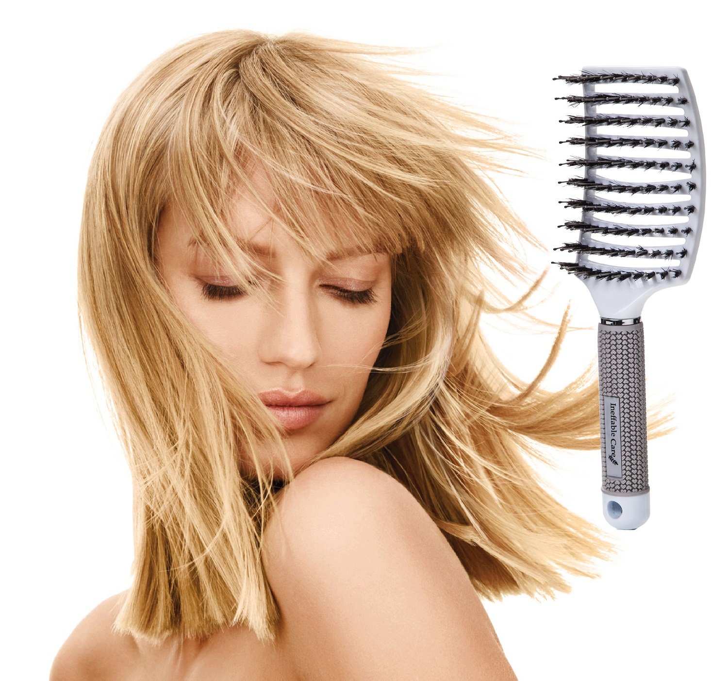 Boar Bristle Hair Brush set β Curved and Vented for Wet and Dry Detangling Hair Brush for Women Long, Thick, Thin, Curly & Tangled Hair Vent Brush - Stocking Stuffers Gift kit