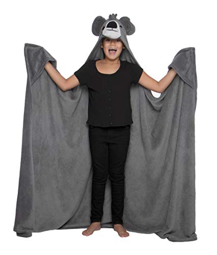 FUNZIEZ! Hooded Koala Plush Blanket - Wearable Throw for Kids - Unisex Children's Blanket