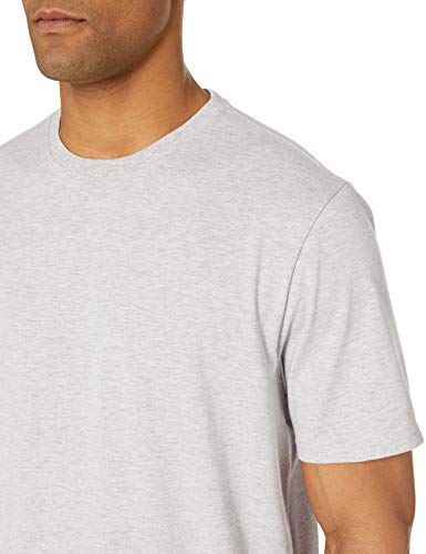Amazon Essentials Men's Short-Sleeve Crewneck T-Shirt, Pack of 2, Bright Green/Light Grey Heather, Large