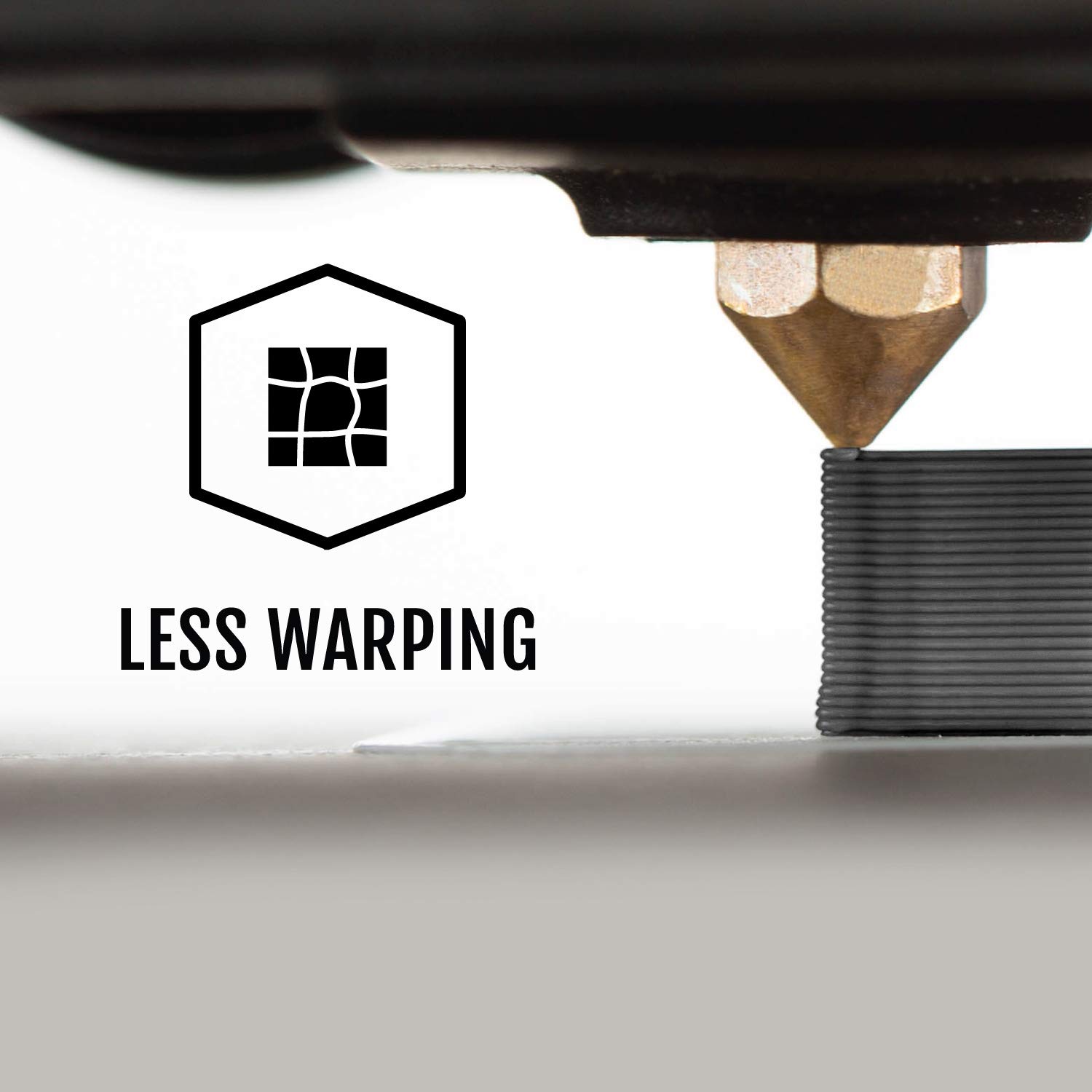 HATCHBOX Paint-Free ABS 3D Printer Filament, Dimensional Accuracy +/- 0.03 mm, 1 kg Spool, 1.75 mm, Black