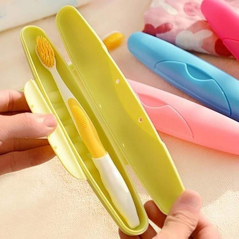 Narutosak Toothbrush Holder, Portable Toothbrush Case Box Plastic Travel Tooth Brush Cover Sealed Holder - Blue