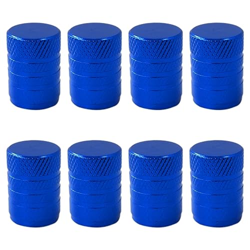 8pcs Valve Caps Prevent Corrosion Car Dust Caps Universal Aluminum Wheel Tire Air Caps Valve Stem Covers(Blue)