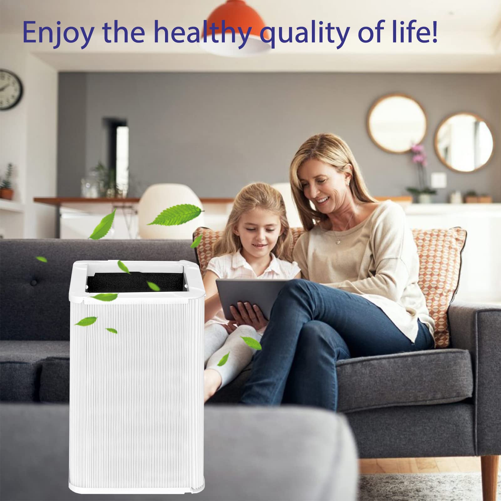 True HEPA 121 Replacement Filter Compatible with Blueair Blue Pure 121 Purifier, Particle True HEPA Filter and Activated Carbon