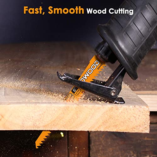 6-Inch Metal/Wood Saw Blades for Reciprocating/Sawzall Saws by KOWOOD for Dewalt,Bosch, Black & Decker, Makita, 6 PCS