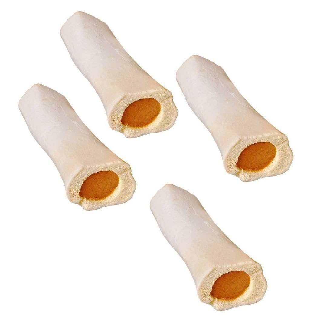MPP Stuffed Cheese 6 Inch Shin Dog Bones Refillable Dental Chew Delicious and Nutritious (1 Bone)