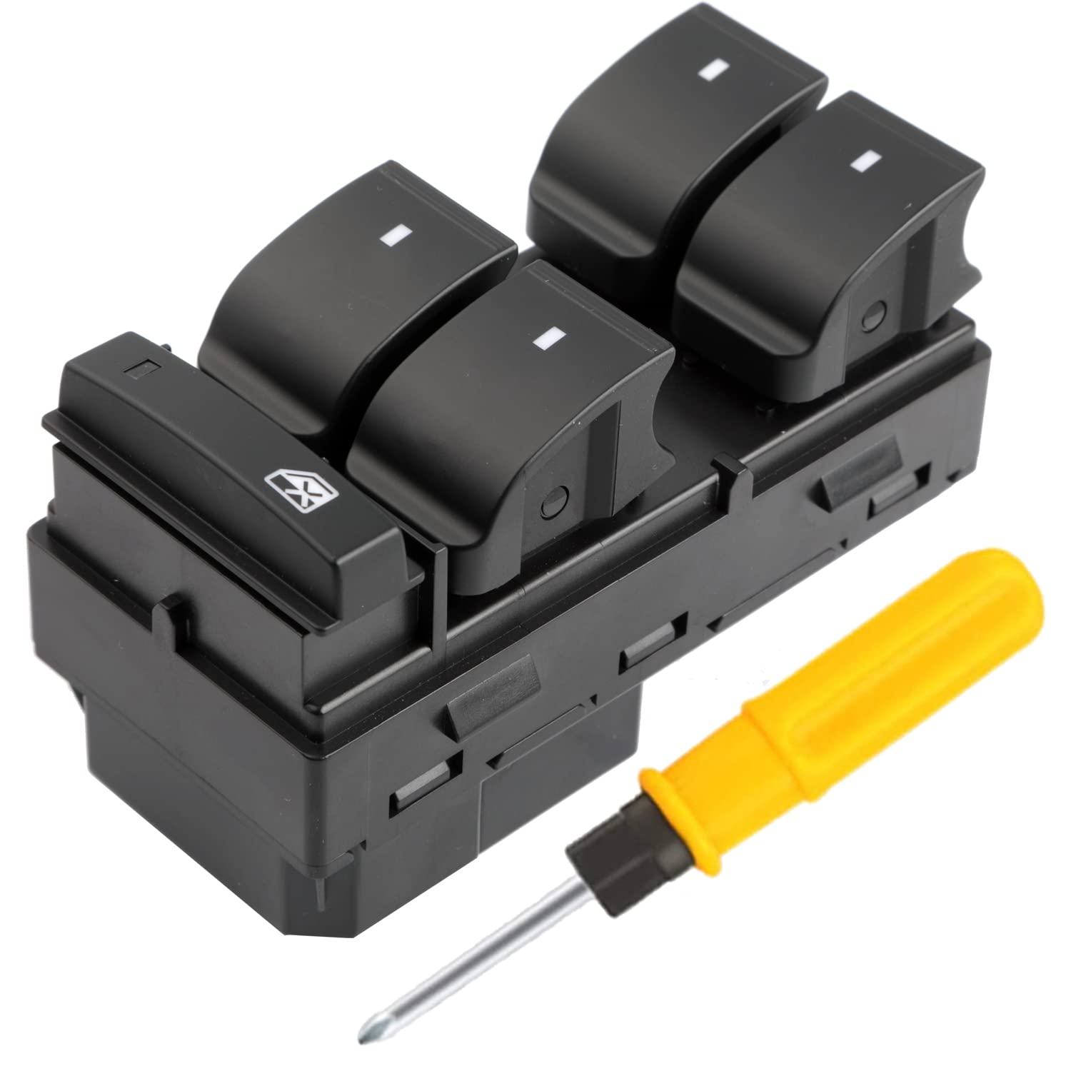 20945129 Drive Side Power Window Switch Replacement for 07-14 Silverado Sierra 1500 2500HD 3500HD, Traverse, HHR, Yukon, Enclave, Replaces OE#, 25789692 25951963 Master Control Window Switch