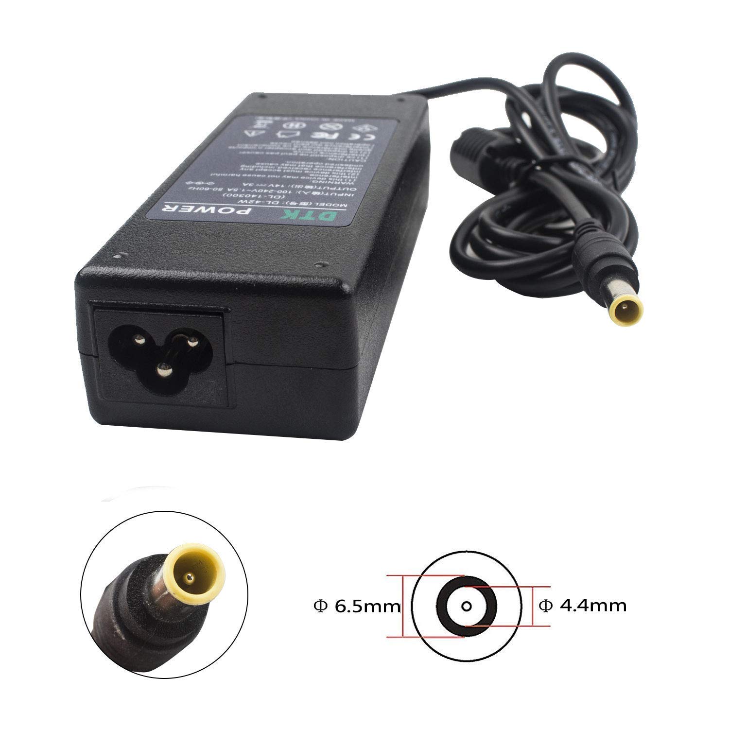 DTK 42W 14V 3A AC Adapter Charger for Samsung SyncMaster S22A300B S20A350B LTM1555 LCD TFT Monitor Power Supply Cord Connector Size 6.5 x 4.4 mm