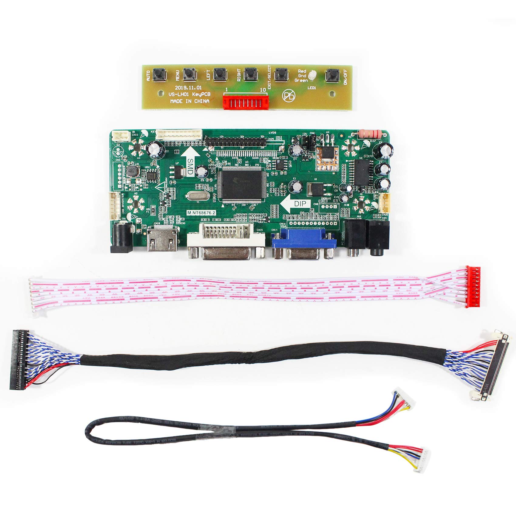 HDMI DVI VGA Audio LCD Controller Board Work for 19inch G190EG02 V1 1280x1024 9Pins LED Backlight