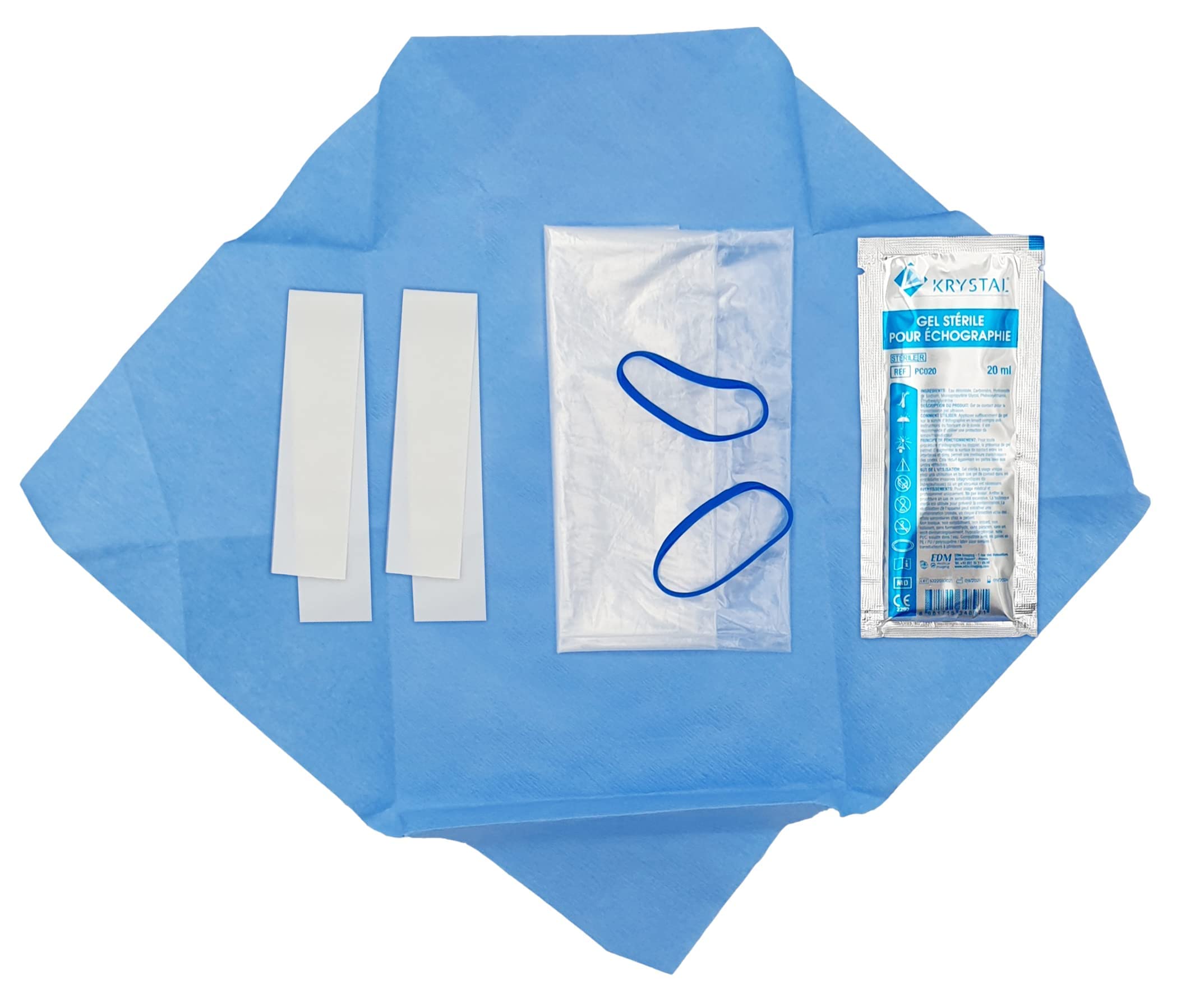 Krystal Latex-Free Sterile Ultrasound Probe Covers 6 x 48" - 25/Box