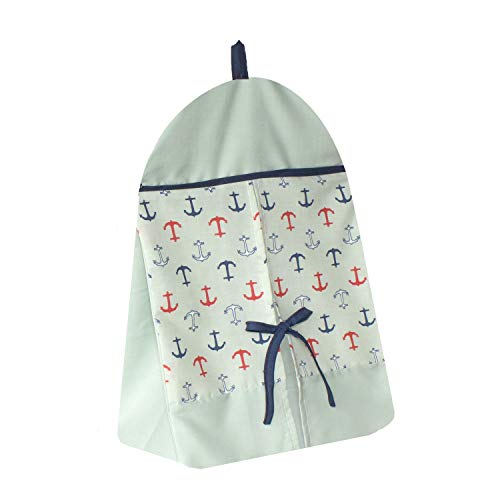 Pam Grace Creations Nautical Diaper Bag, Navy Blue/Red