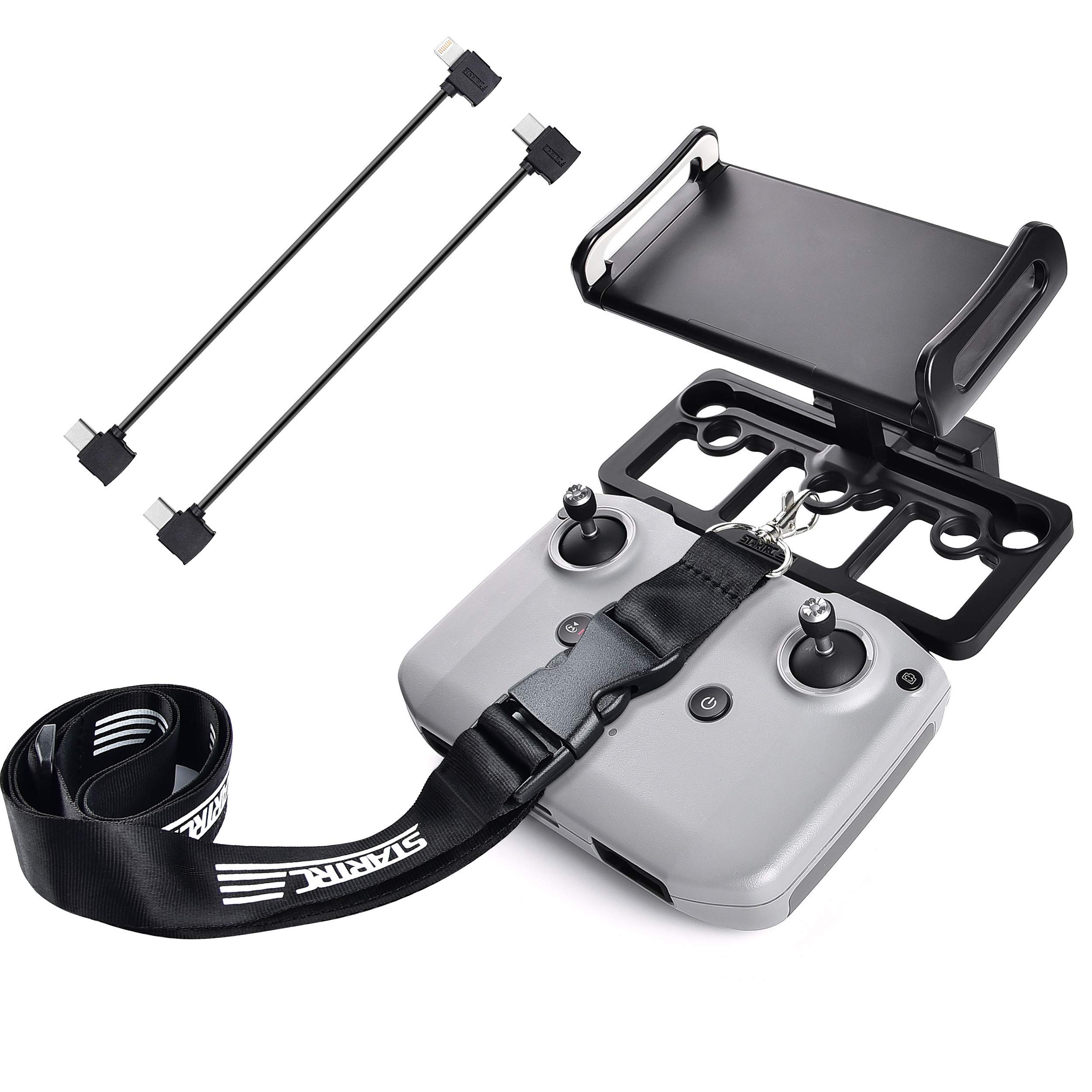 Tomat Mini 3 Pro Tabet Mount Holder,4.6-8 Inch Smartphone Holder Mobile Phone Stand with 11.8inch OTG/USB C Cable for DJI Mini 3 Pro/Mini 2/Mavic 3/Air 2S Controller Platinum Accessories