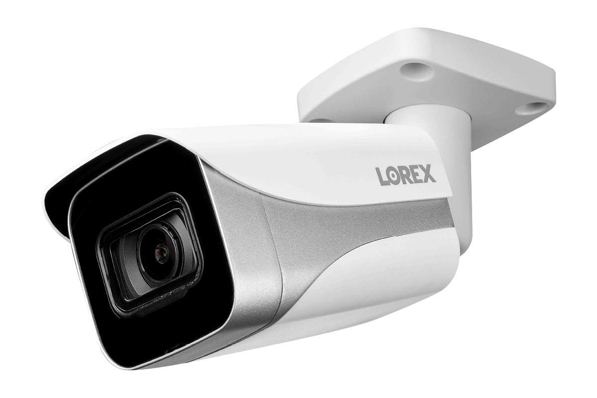 Lorex Indoor/Outdoor 4K Ultra HD Smart IP Security Add-On Metal Bullet Camera, 2.8mm, 130ft IR Night Vision, Color Night Vision