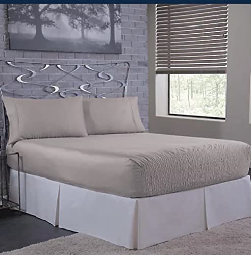 BEDTITE ABSOLUTELY FITTING Cotton Rich 500 Thread Count, King Size Set with Deep Pocket 7β to 20β Fitted Sheet, Flat Sheet and 2 Pillow Cases, Sage