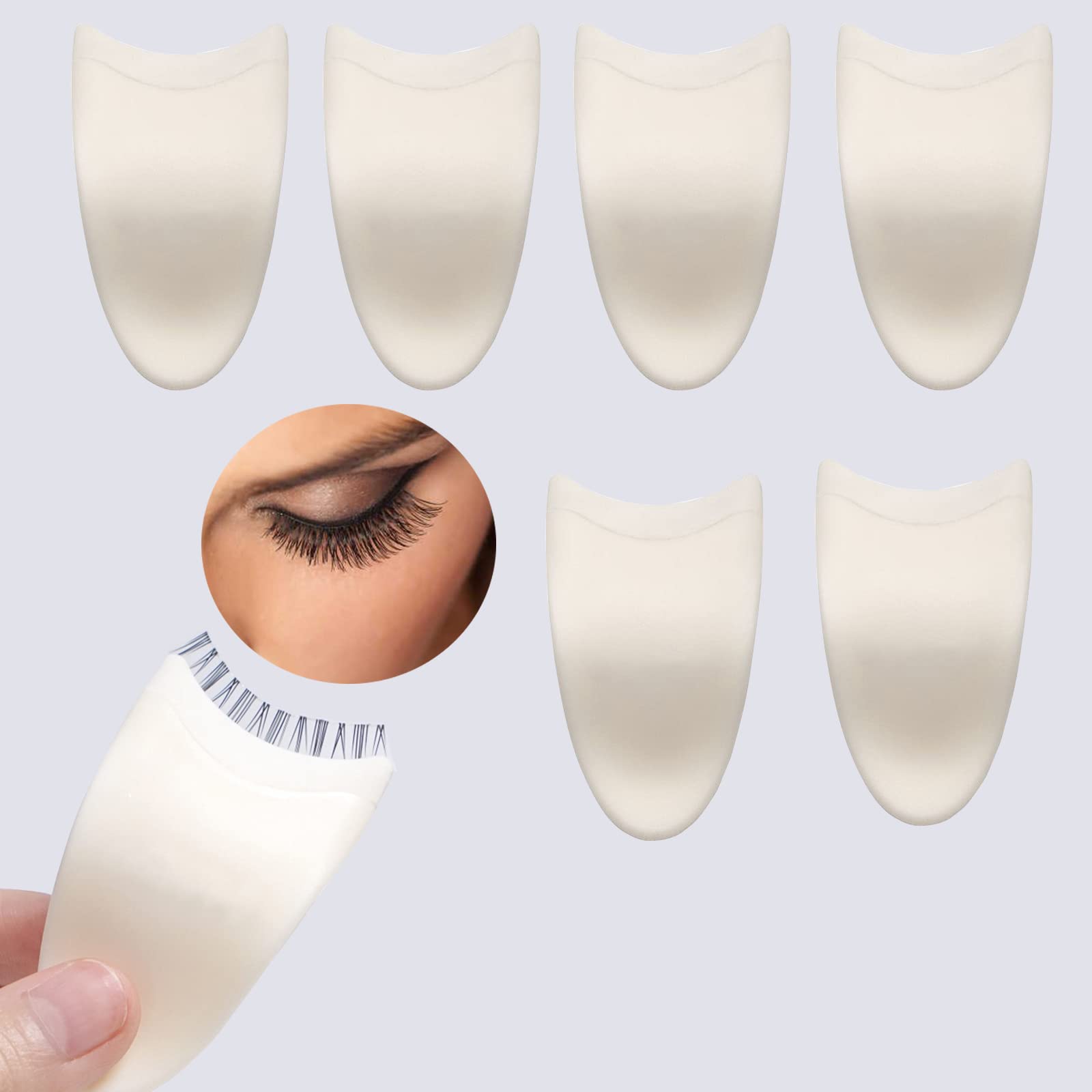 6PCS Aplicador De PestañAs, Lash Clip Applicator, Pinza Para Poner Pestanas Postizas, Eyelashes Applicator, Eyelash Clip Applicator, Pinza Para PestañAs