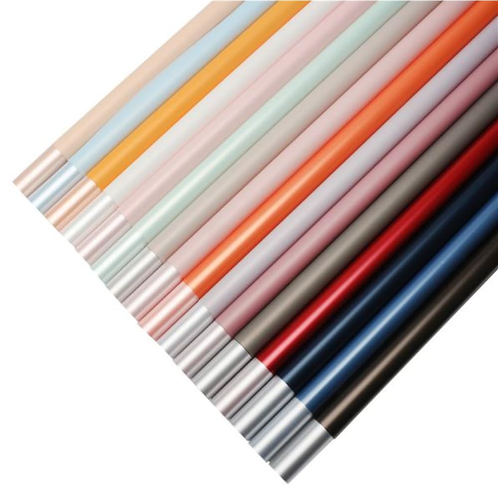 20 pcs Double-sided silver and blue Flower Wrapping Paper,Waterproof Valentine's Day Bouquet Wrapping Paper 22.8x22.8 Inch Used for DIY Crafts, Gift Packaging, Flower Shop Bouquet Packaging