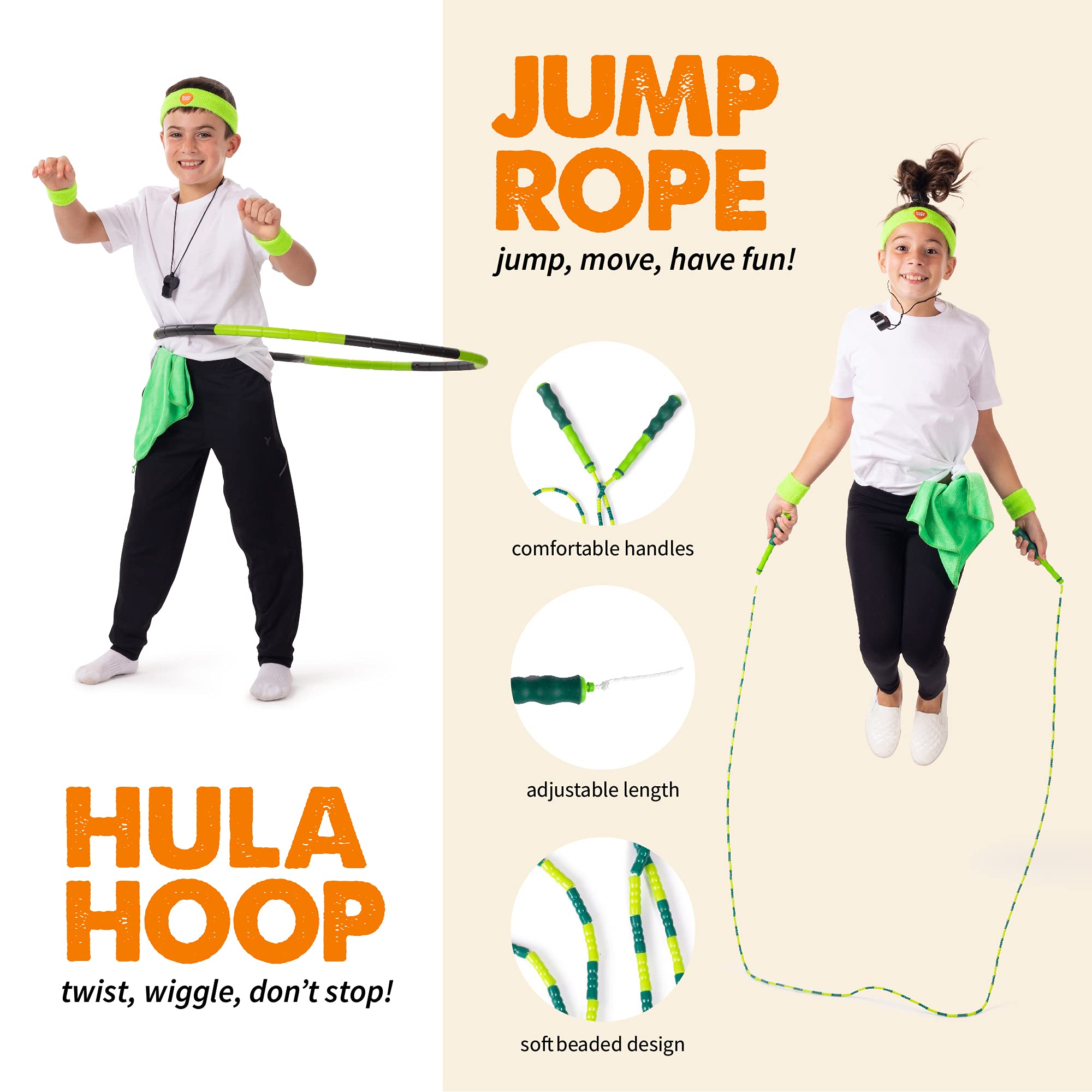 Born Toys Complete Kids Exercise Equipment Set for Ages 5 & up, Kids Workout Equipment