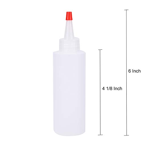 Bekith 30 Pack Small Plastic Squeeze Condiment Bottles with Red Tip Cap, 4 Ounce Squirt Bottle For Ketchup, BBQ, Sauces, Syrup, Condiments, Dressings, Arts and Crafts