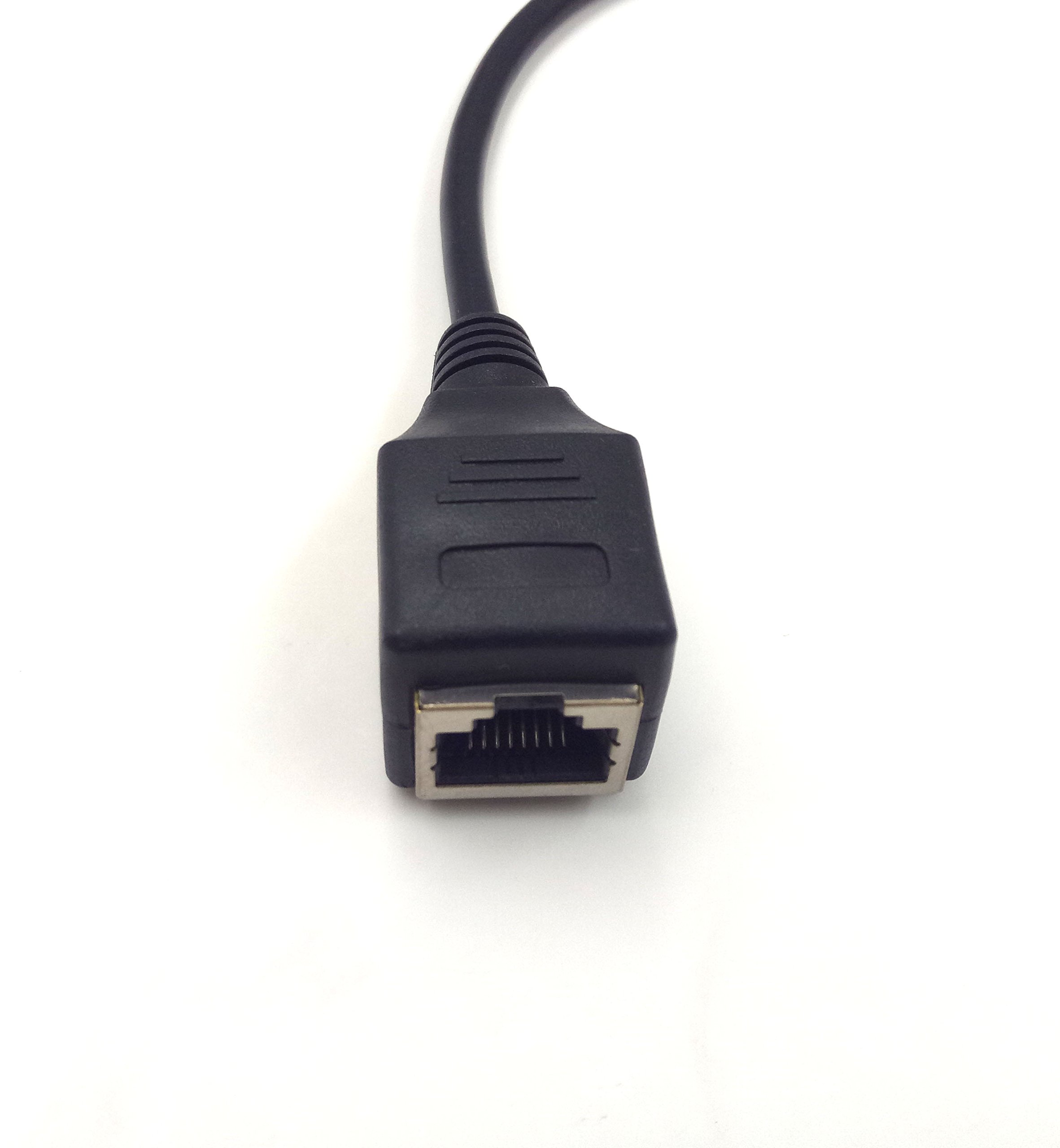 RJ45 Extension Cable Haokiang Ethernet Extension Cable Network Cat6 Extension Patch Cable RJ45 Male to Female Connector Network Extension Cable (1ft)