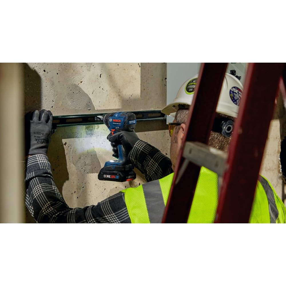 BOSCH GDR18V-1860CB25 18V Connected-Ready 1/4 In. Hex Impact Driver Kit with (2) CORE18V® 4 Ah Advanced Power Batteries and (1) Connectivity Module