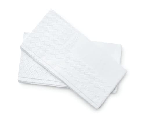 Bell Marque White Dinner Napkin-300 2-Ply White Dinner Napkins, 0.1" Height, 17" width, 15" Length (Pack of 300)
