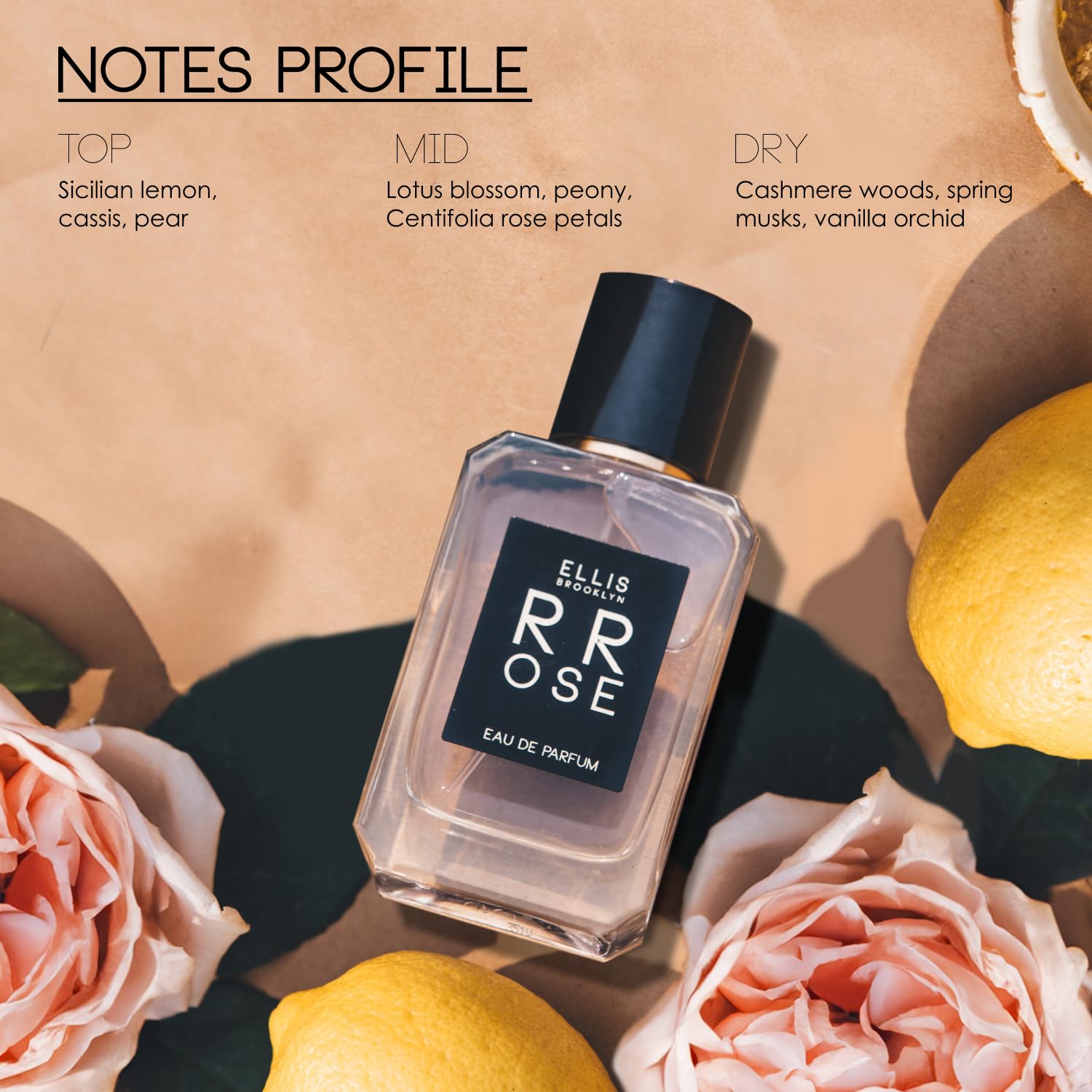 Ellis Brooklyn RROSE Eau De Parfum for Women - Clean Perfume, Travel Size Perfume Rose Perfume for Women, Musk Perfumes for Women Long Lasting Perfume