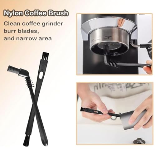 6 Pieces Coffee Machine Cleaning Brush Set Nylon Espresso Machine Brush Coffee Machine Brush Cleaner for Coffee Machine Bottle Teapot Nozzle