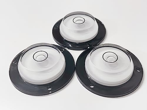 6Pcs Circular Bullseye Bubble Level with Screws Mounted Domed Multi-Directional Round Bubble Spirit Levels Precision Measuring Tools