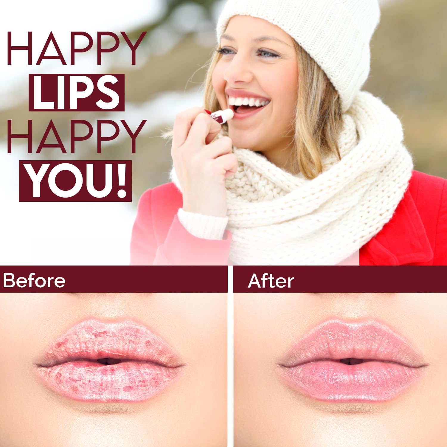 WBM Lip Balm, Formulated with Cherry & Shea Butter, Moisturization Lip Care For All Day Hydration, 100% Natural, Organic Chapstick, 1 Count (2 Pieces) - 0.30 Ounce
