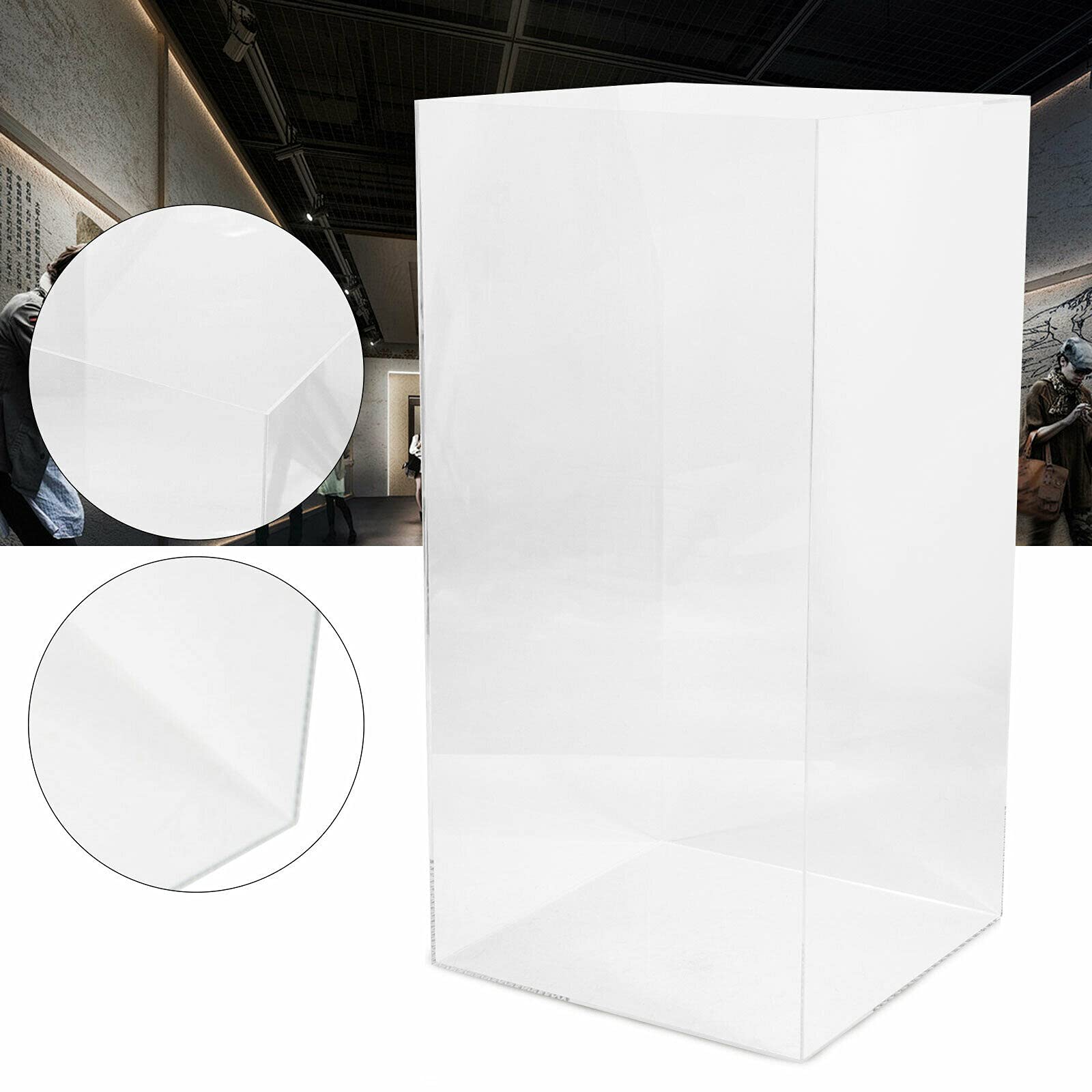 BJTDLLX Acrylic Display Case (12 x 12 x 24 inch), Tall Clear Plastic Box Dust Proof Action Figures Toy Acrylic Case, Collectibles Display Case Display Countertop Box for Display Figures Dolls