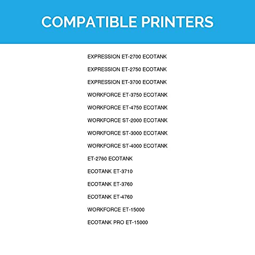 LD Products Compatible Ink Bottle Replacement for Epson 502 T502120-S (5 Pack - Black) Compatible with Epson ET Series, Epson Expression and Epson Workforce