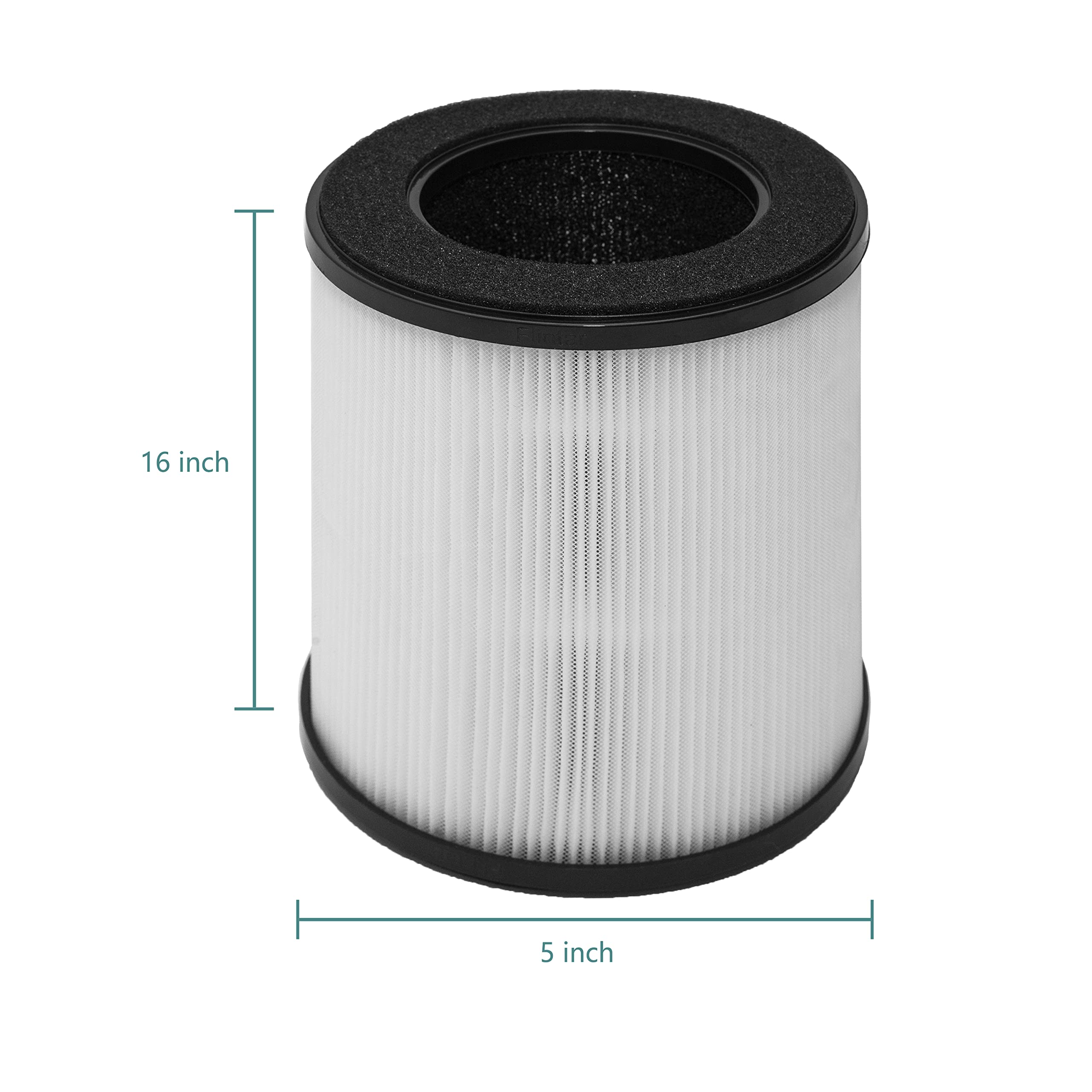 Basum B-D02L Replacement Filter, Compatible with MOOKA and KOIOS B-D02L Air Purifier, 3-in 1 H13 True HEPA Filter, 2 Pack, 2 Count (Pack of 1)