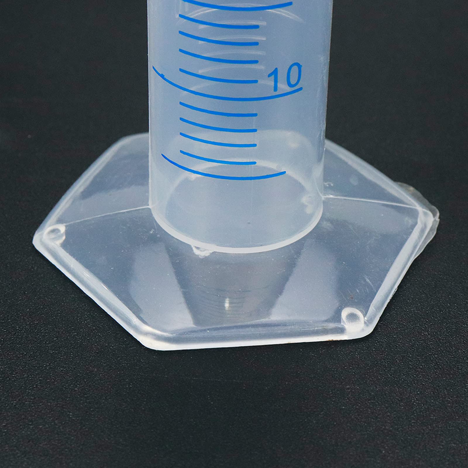 Antrader Measuring Cylinder, 3-Pack Transparent Graduated Test Tube Plastic Lab Cylinder Flask with 2-Sided Marking, 50ml