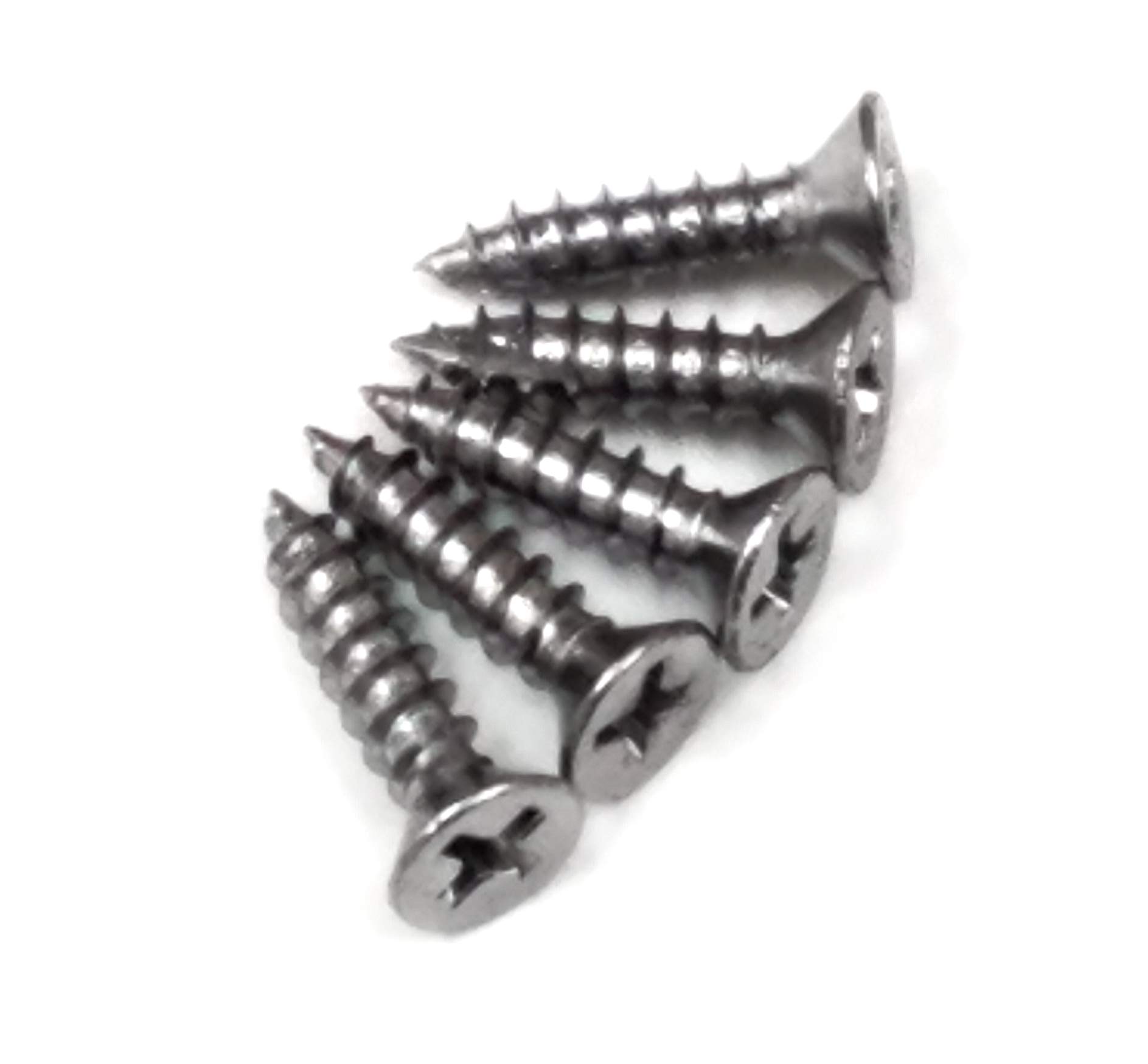 Hinge Outlet Polished Chrome Wood Screws for Hinges 9 x 1 Inch Inch - Fly Cut for Self Drilling - 24 Pack