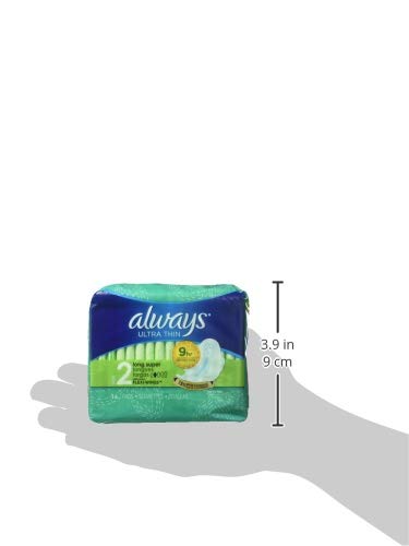 Always Pads Size 2 Ultra Thin 16 Count Long Super (3 Pack)