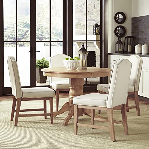 Classic White Wash Upholstered Dining Chairs by Home Styles