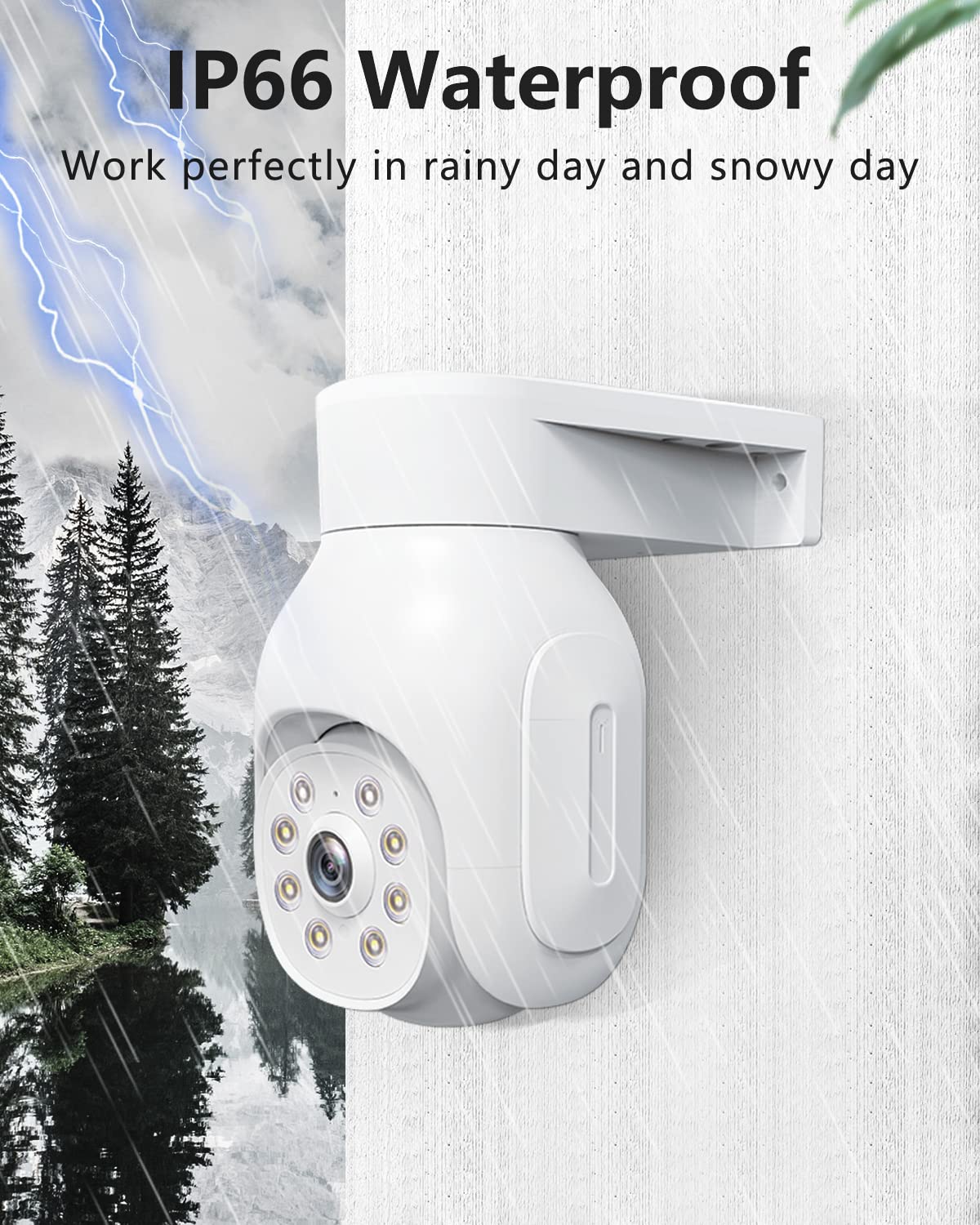 5G Security Camera, 3MP HD Video Resolution, 360 Degree Outdoor Security Camera for Home Security with Motion Detection, Two-Way Audio, Auto Tracking, Preset Position, Outdoor PTZ Wifi Dome Camera