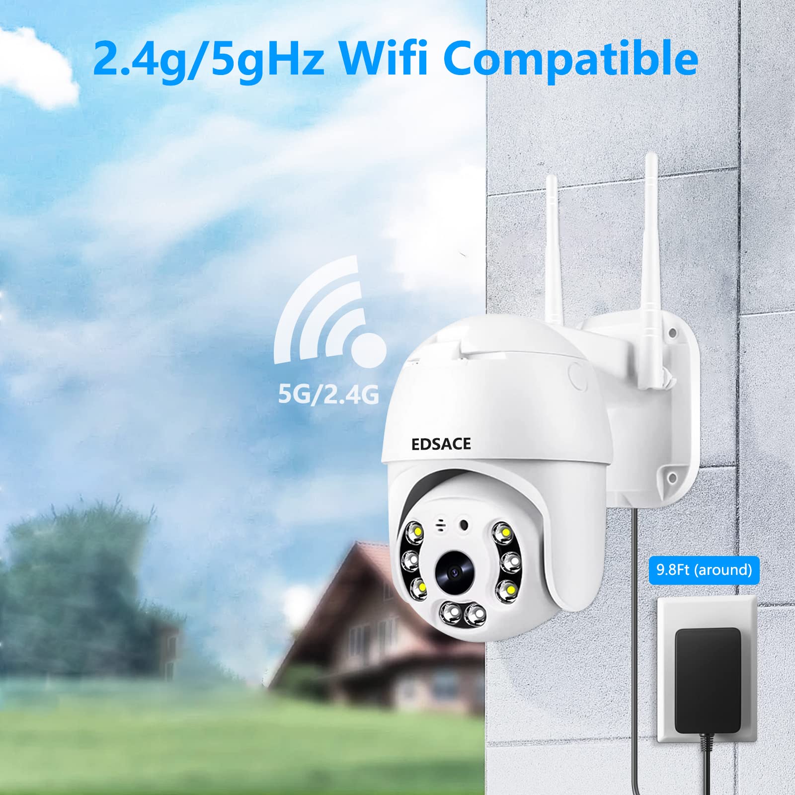 5G WiFi Security Camera, 5G dual band camera,3MP HD Dual Band 5G 2.4G Wireless Camera for Home Security, Motion Tracking with IR Night Vision, Pet Camera, Spot Light Camera for Home Security Camera
