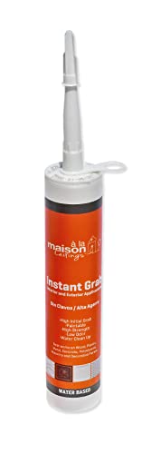 A la Maison Instant Grab - Ceiling Tile, Wall Panel & Crown Molding Adhesive - High-Strength, Water-Resistant Glue for Indoor/Outdoor Use - Easy-Apply, Quick-Bond Formula (6-Pack)