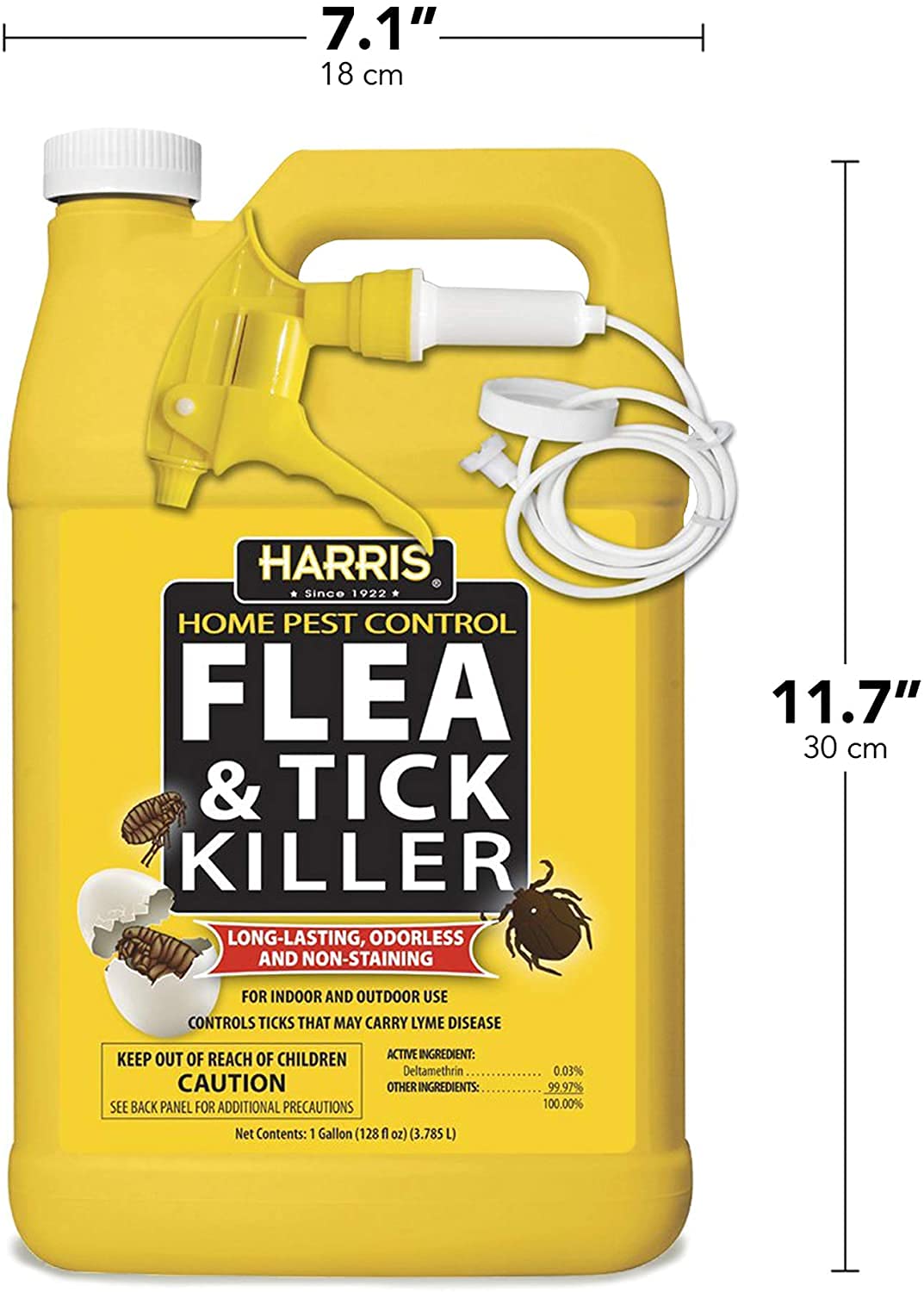 Harris Flea and Tick Killer, Liquid Spray with Odorless and Non-Staining Extended Residual Kill Formula (2-Pack, Gallon)
