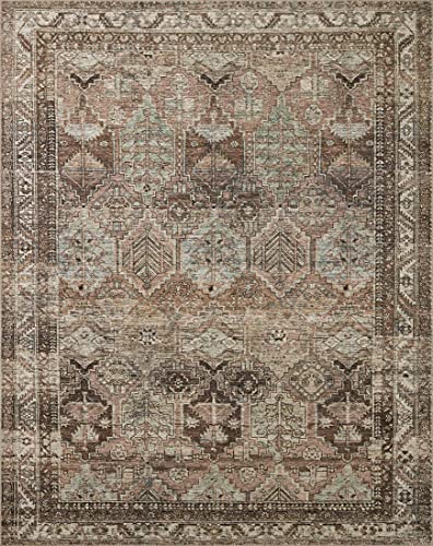 Loloi Amber Lewis Billie Collection, Clay & Sage 6'-0" x 9'-0" Area Rug ā Antique & Distressed Accent Rugs for Living Room, Bedroom, Entryway & Hallway, No Shed High Traffic Area Home Decor Rug